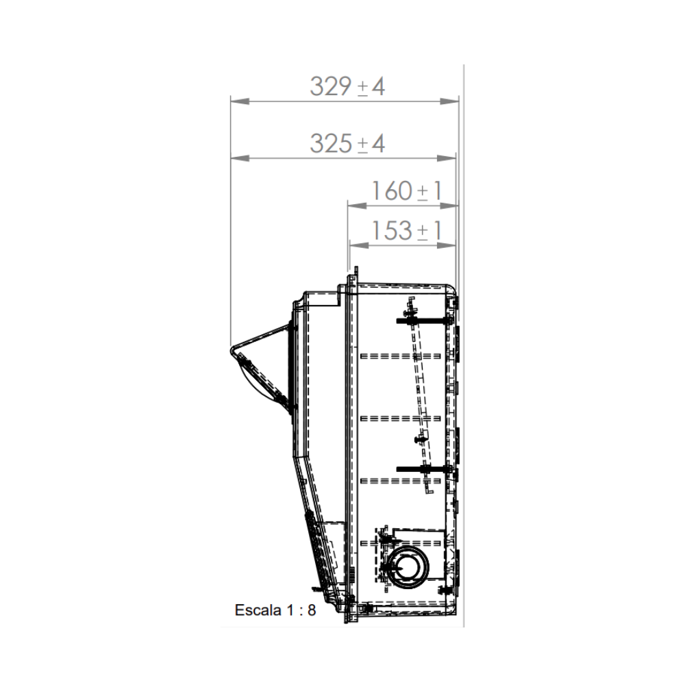 CAIXA POLIF SICA COM LENTE 520 Plastimax